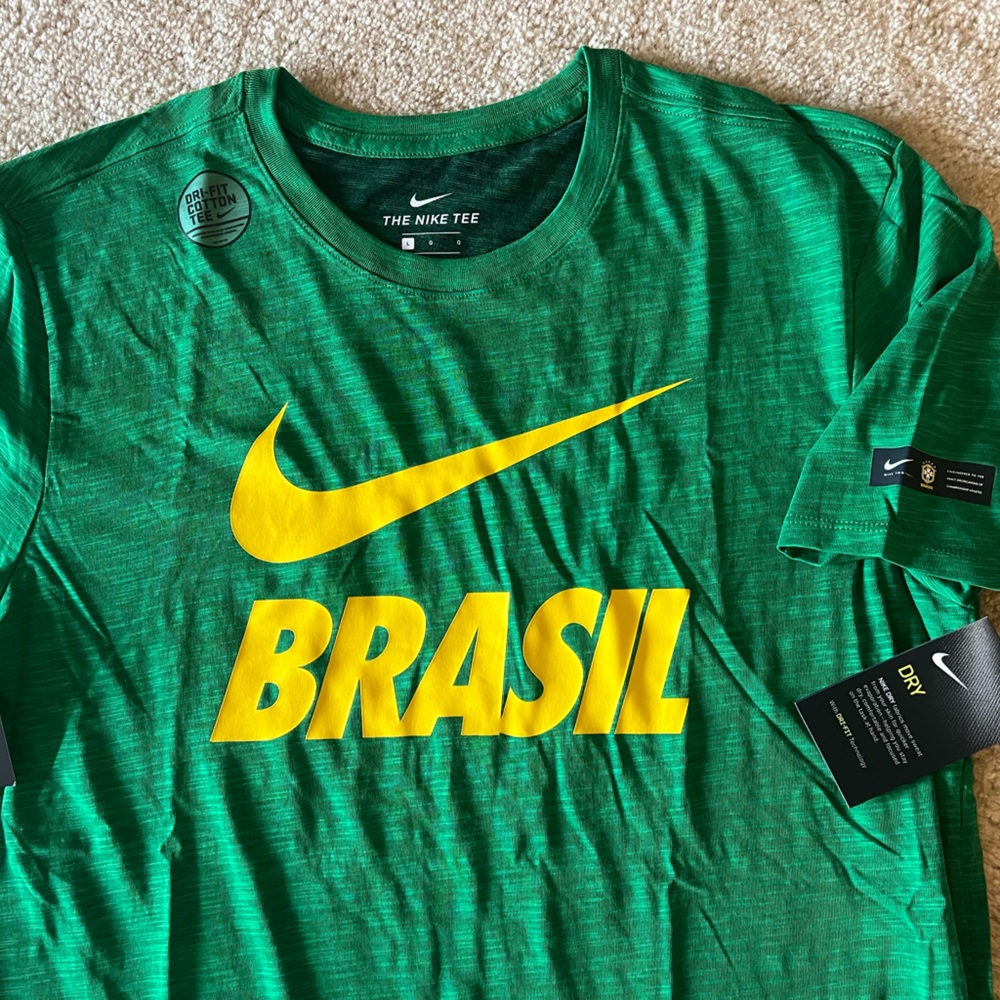 RARE Nike Dri-Fit Brazil National Team Heather Knit s… - Gem